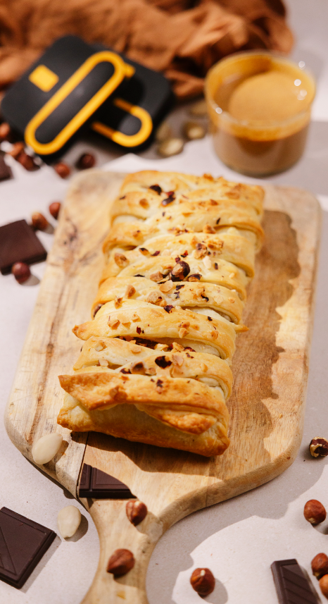Puff pastry braid and nut cream – Cocina con BRA