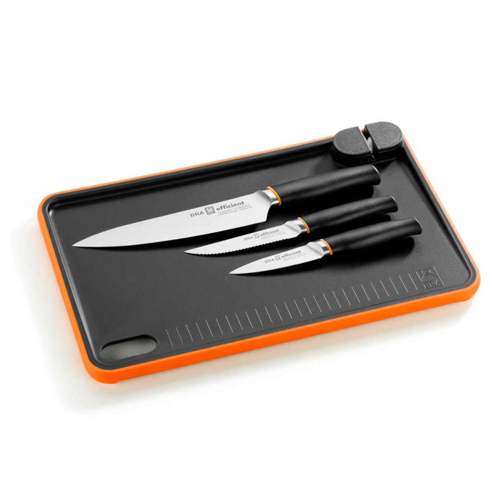 Efficient 3-Piece Knife Set with Cutting Board – Cocina con BRA